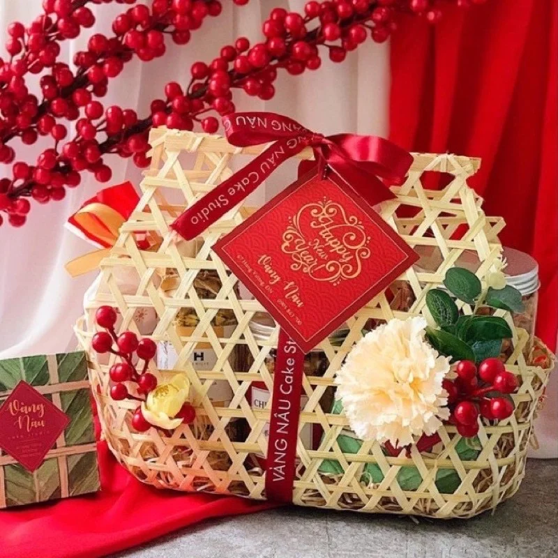 Eco Friendly Small Gift Packaging Basket Handmade Woven Bamboo Baskets ...