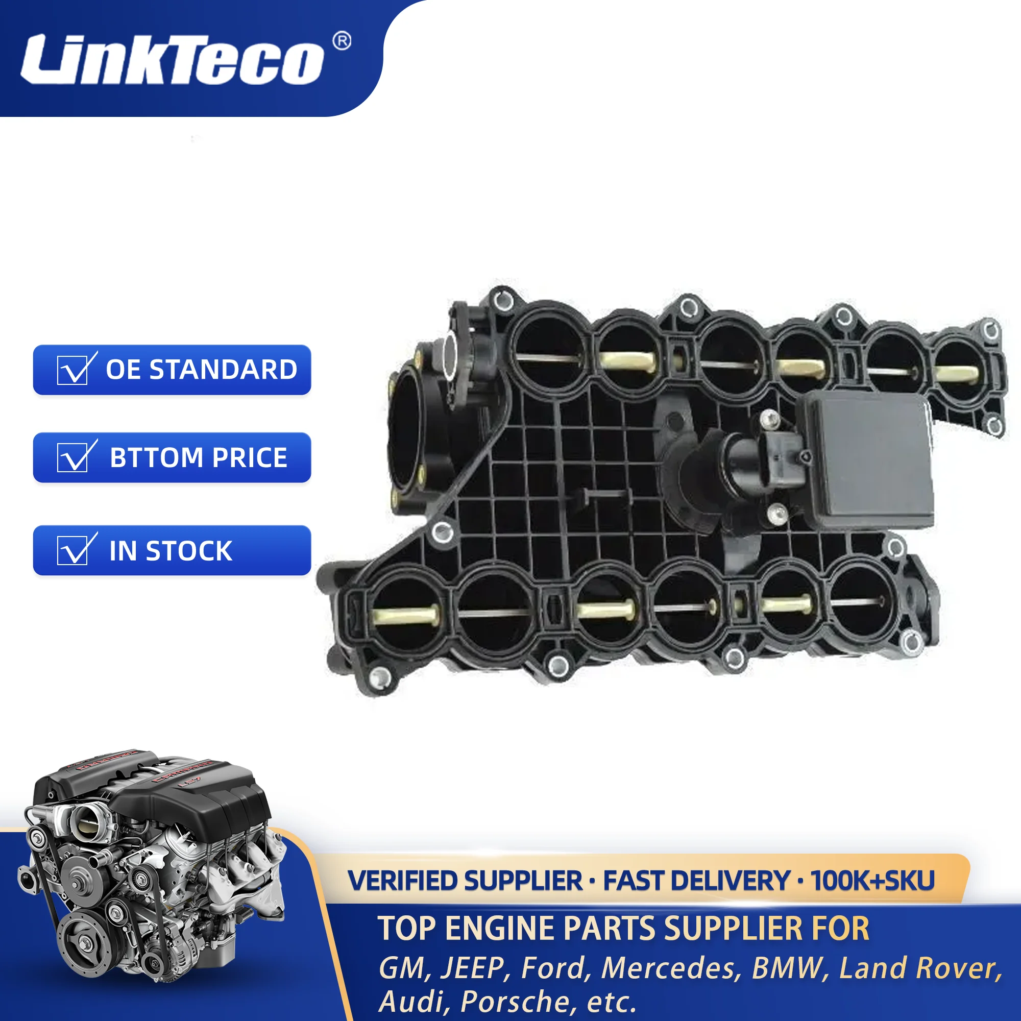 LINKTECO INTAKE MANIFOLD for RAM PICK-UP JEEP GRAND CHEROKEE 3.0L ...