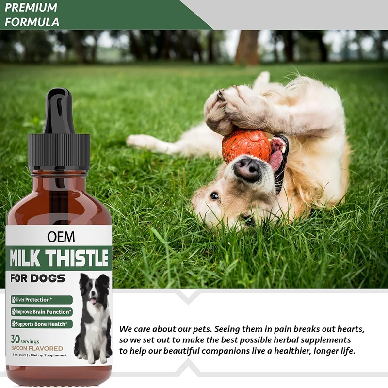 Cat & Dog Liver Cleanse Drops Natural Herbal Supplement Liquid Milk ...