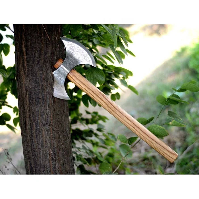 Professional Manufacture Hand Engraved Double Bit Viking Axe,Nordic ...