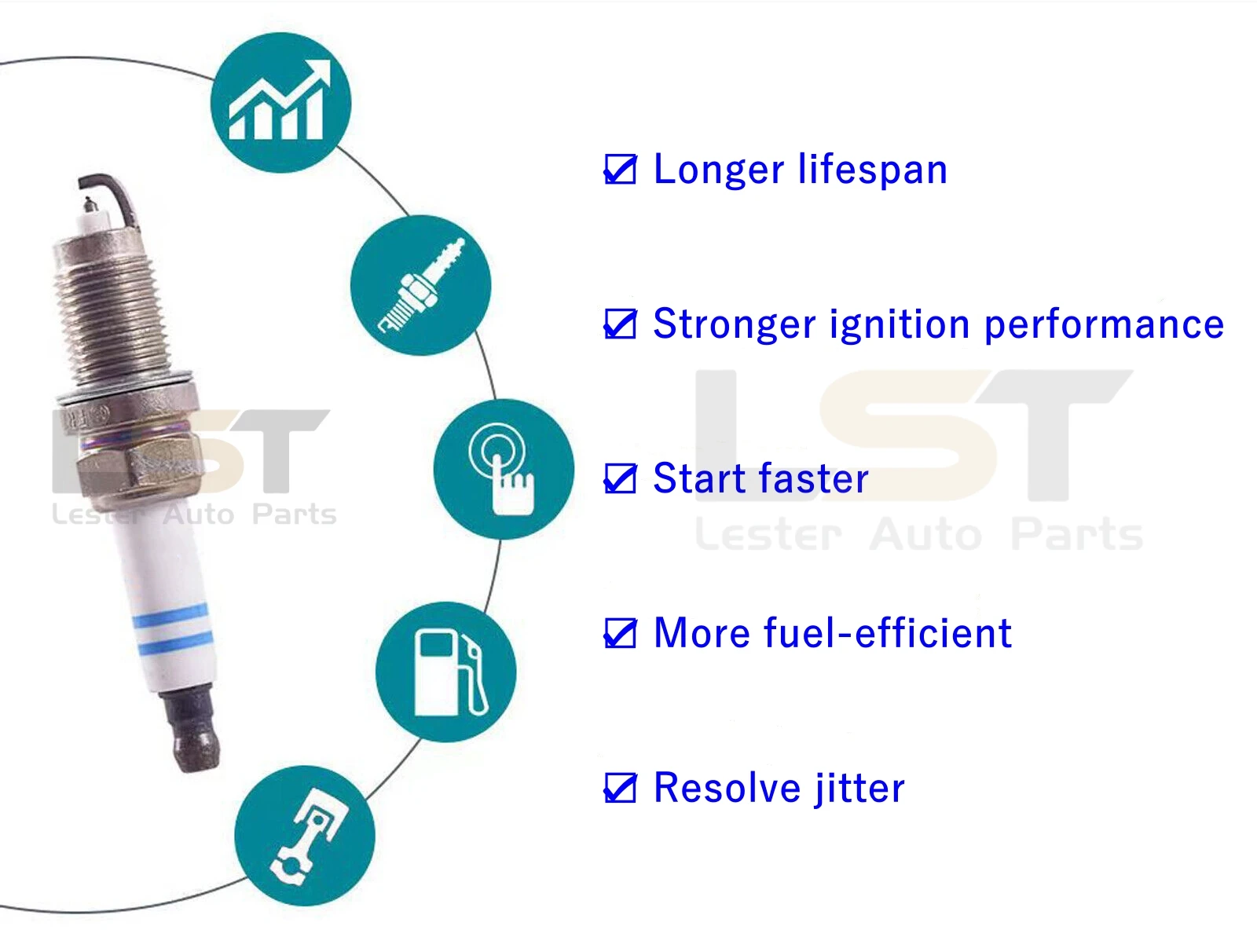 Spark Plug OEM 22401-JD01B FXE20HR11 3439 Dual Pin Spark Plug for Denso ...