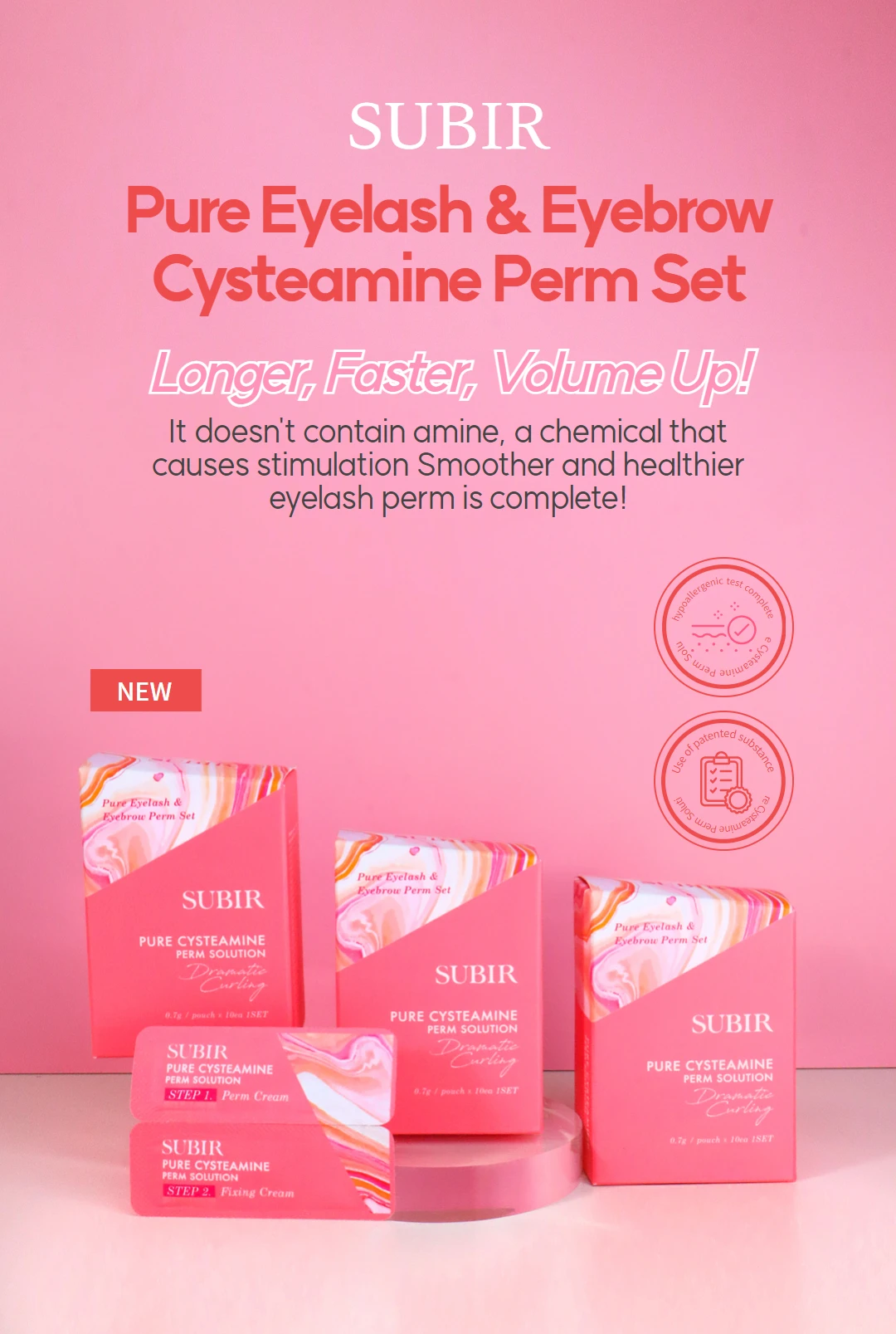 KOREA SUBIR EYELASH BROW PURE CYSTEAMINE(FREE) BASE PERM CREAM LIFTING ...