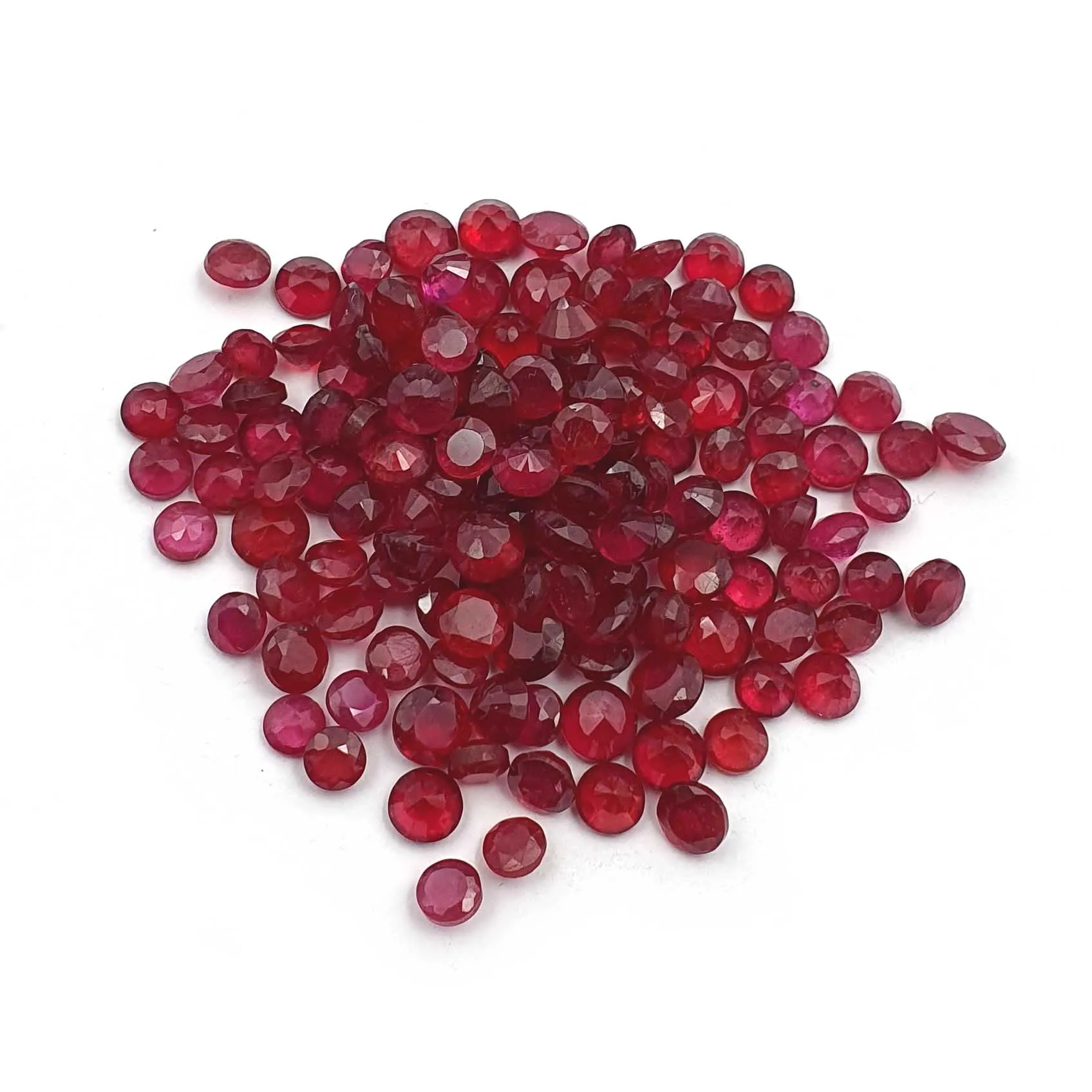 Natural Ruby Round Cut Loose Gemstone Lot 30 Pcs 4-5 MM 10 CT| Alibaba.com