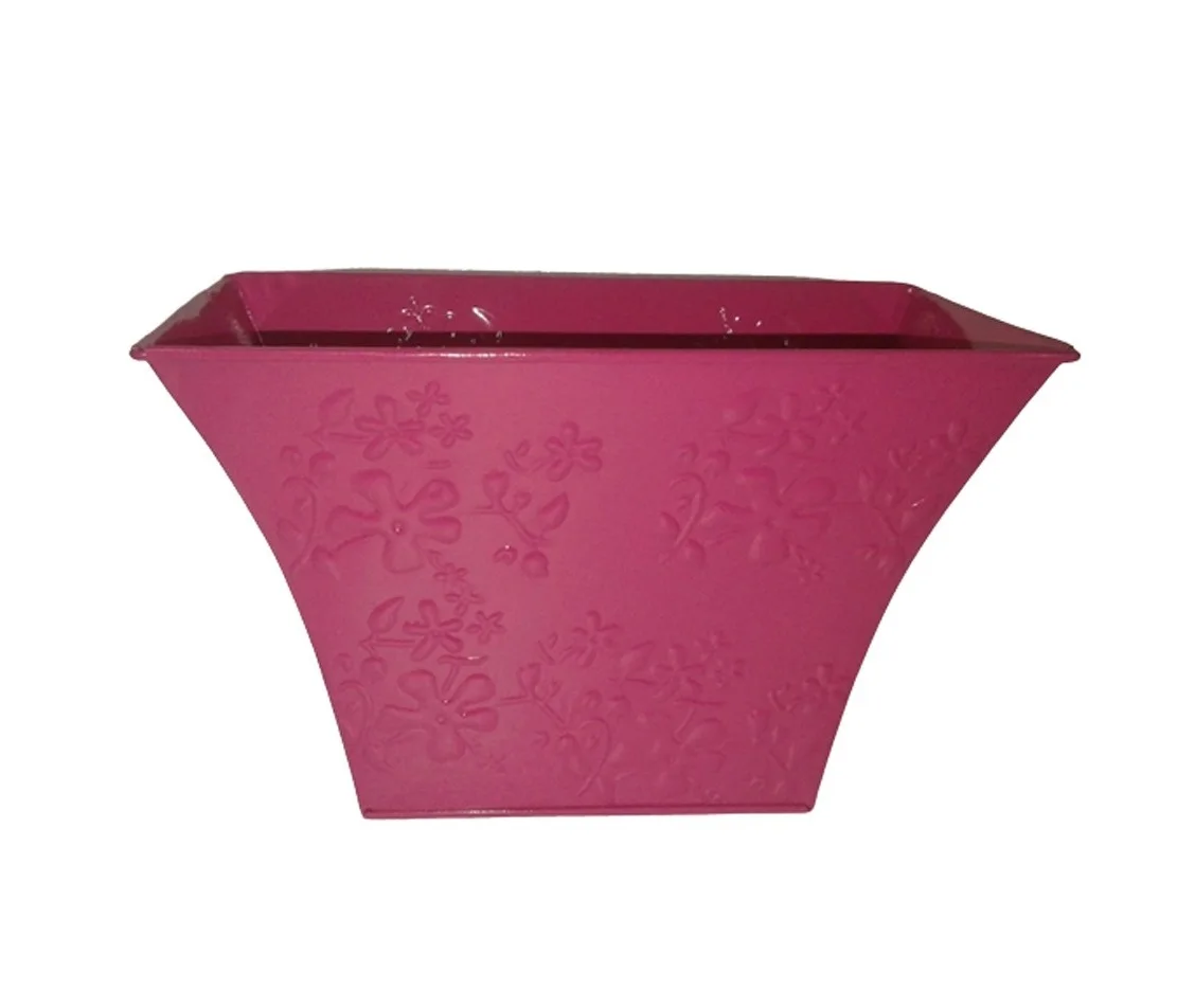 Unique Design Galvanized Metal Planter Decorated Flower Planter For