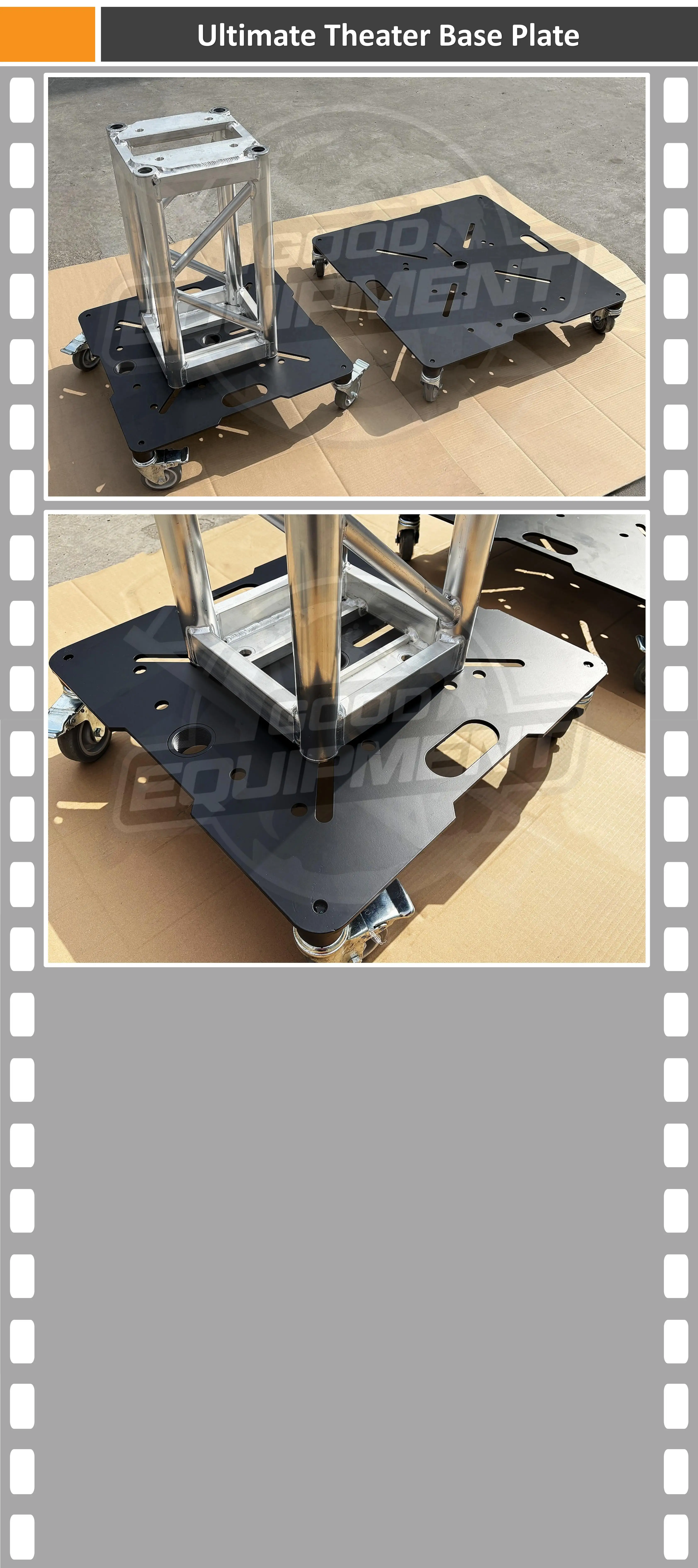 Durable Steel Theater Base Plates for Square and Triangle Truss