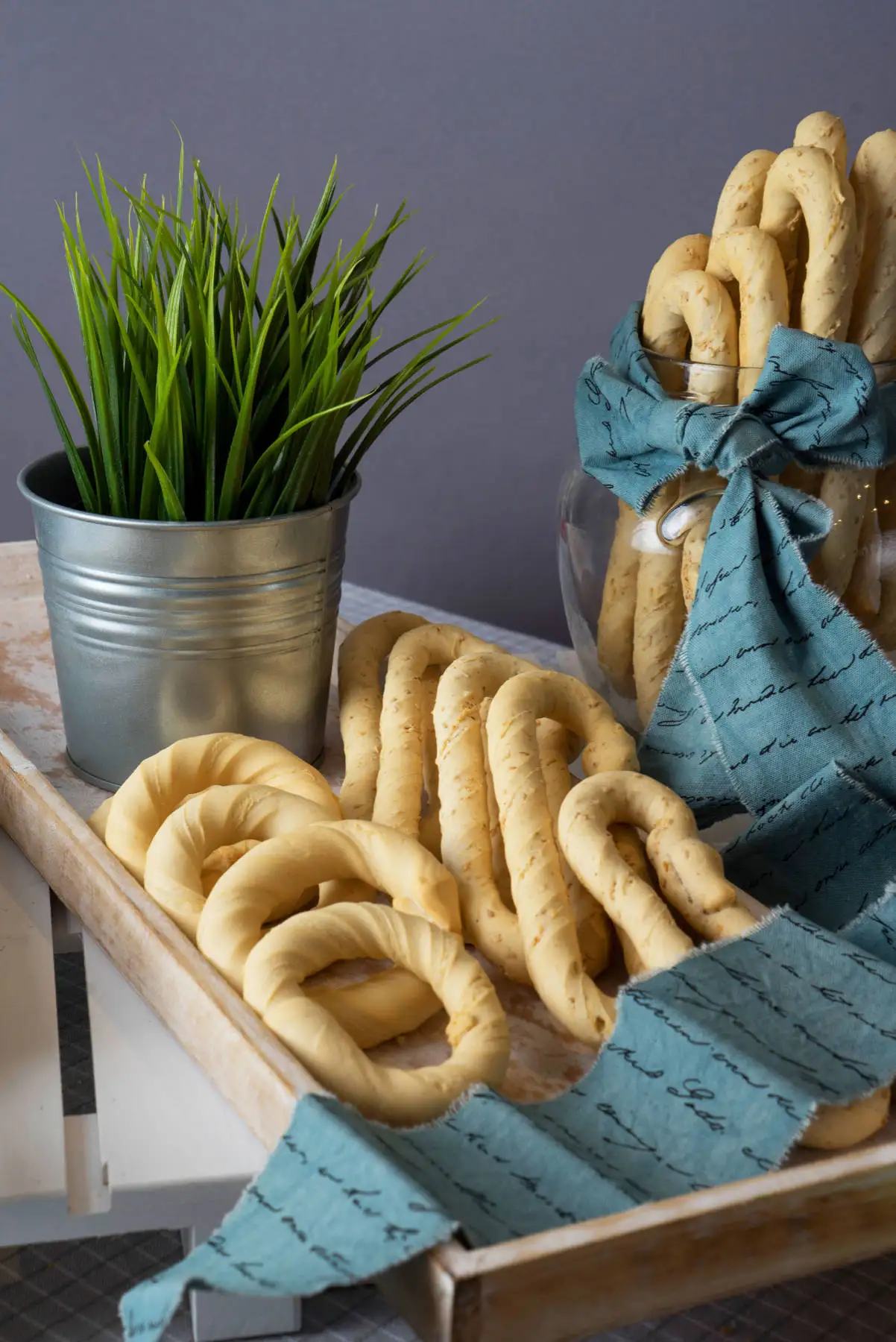 Wheat Snacks Small Rolled Up Rustichini With Olive Oil Peanut Oil And ...