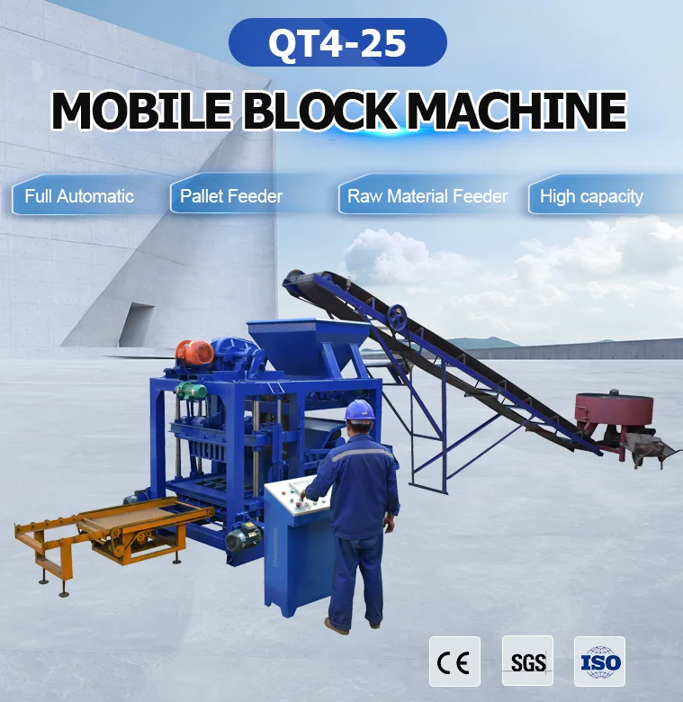 Electric Brick Making Machine Qtj4-25 Brick Machine Making Automatic ...