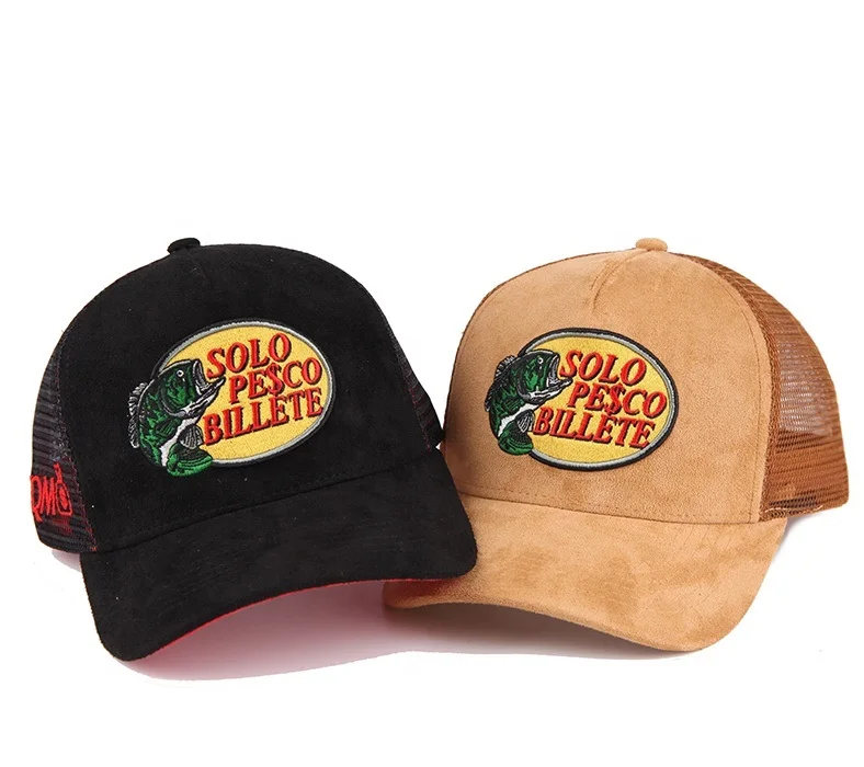 Wholesale Mesh Velvet Trucker Cap 5 Panel Custom Applique Patch ...