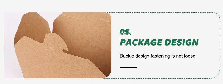 Kraft Paper Food Packaging Boxes Disposable Lunch Box Take Away Food ...