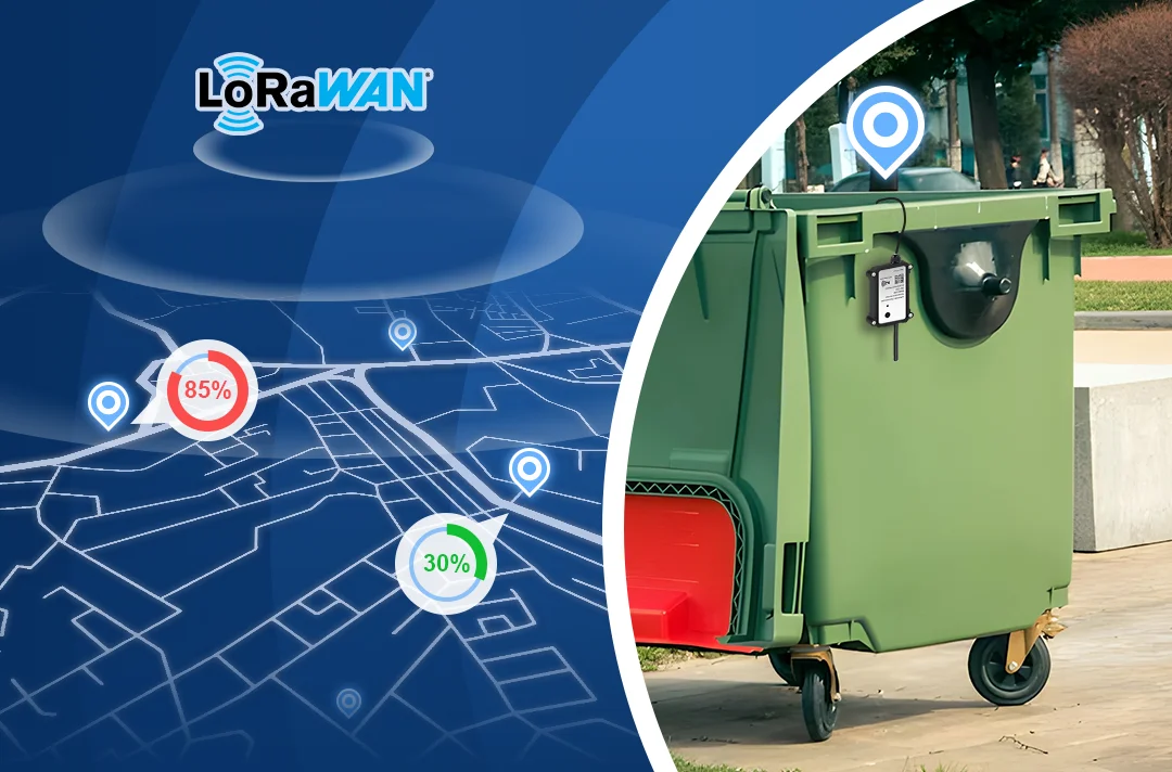 IoT Ble Lora Sensor TOF Distance Measure LoRaWan Technology Waste ...