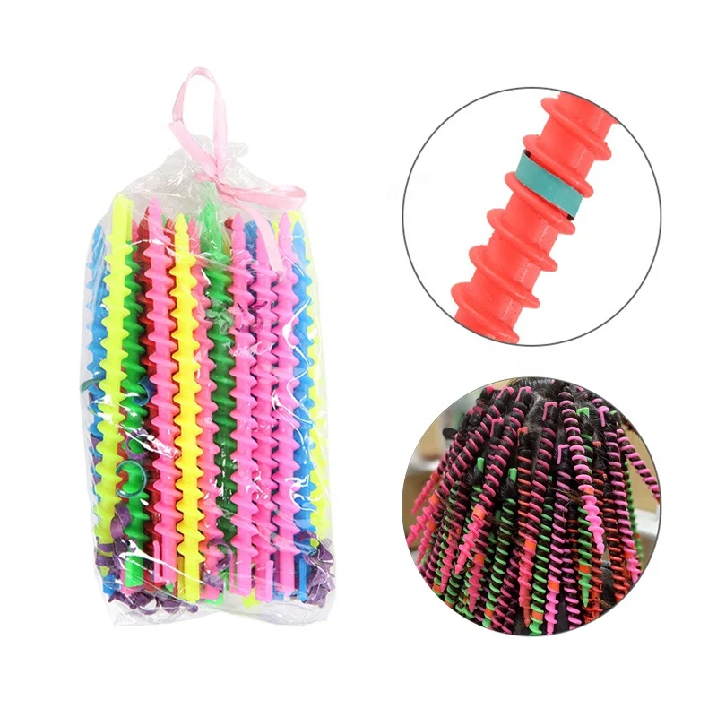 Ruyan Plastic Hair Spiral Rod Set Long Curling Spiral Stick Small ...
