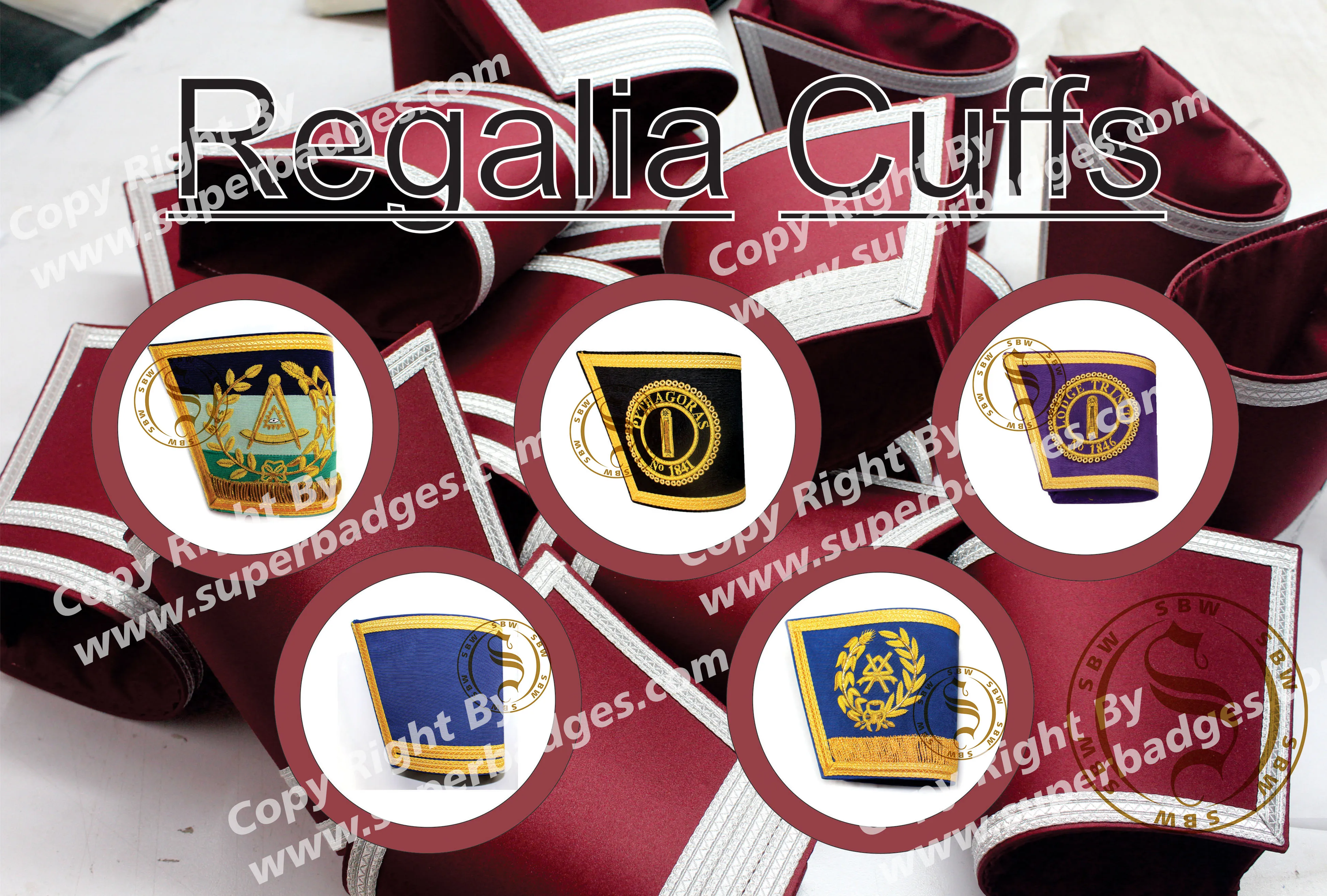 Traditional Patterns and Symbols Masonic Regalia Uniforms Regalia Cuffs ...