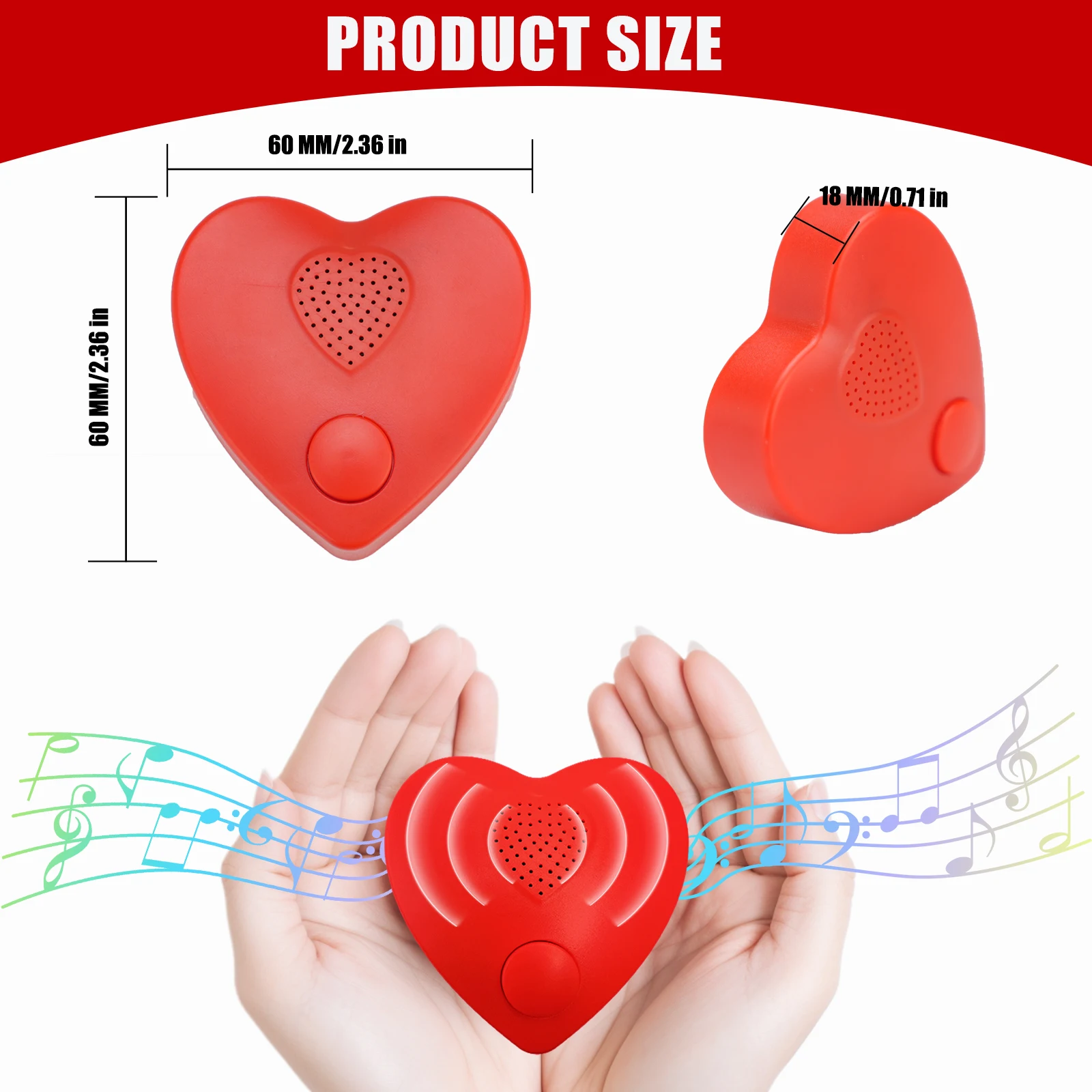 Heart Shape Recordable and Downloadable Sound Module Box Music Chip ...