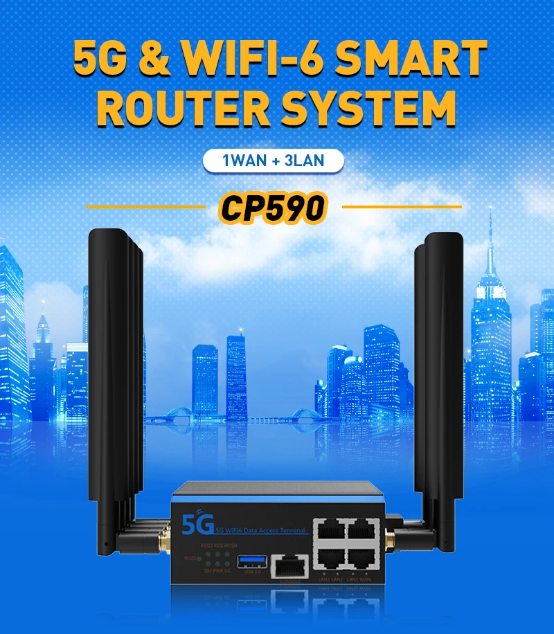 Suncomm New Industrial 5g Cellular Router Wi-fi 6 Multi-lan Detachable ...