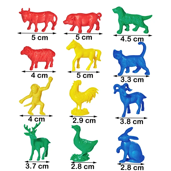 192 Pcs Farm Animals Plastic Counters for Math Learning