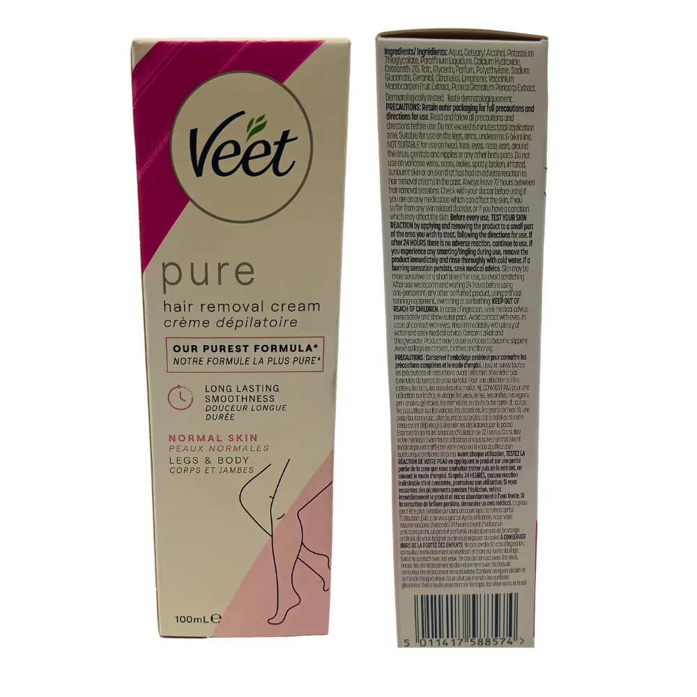 Veet Hair Removal Cream for Women - 100gm Pack of 6, Gentle Formula for ...
