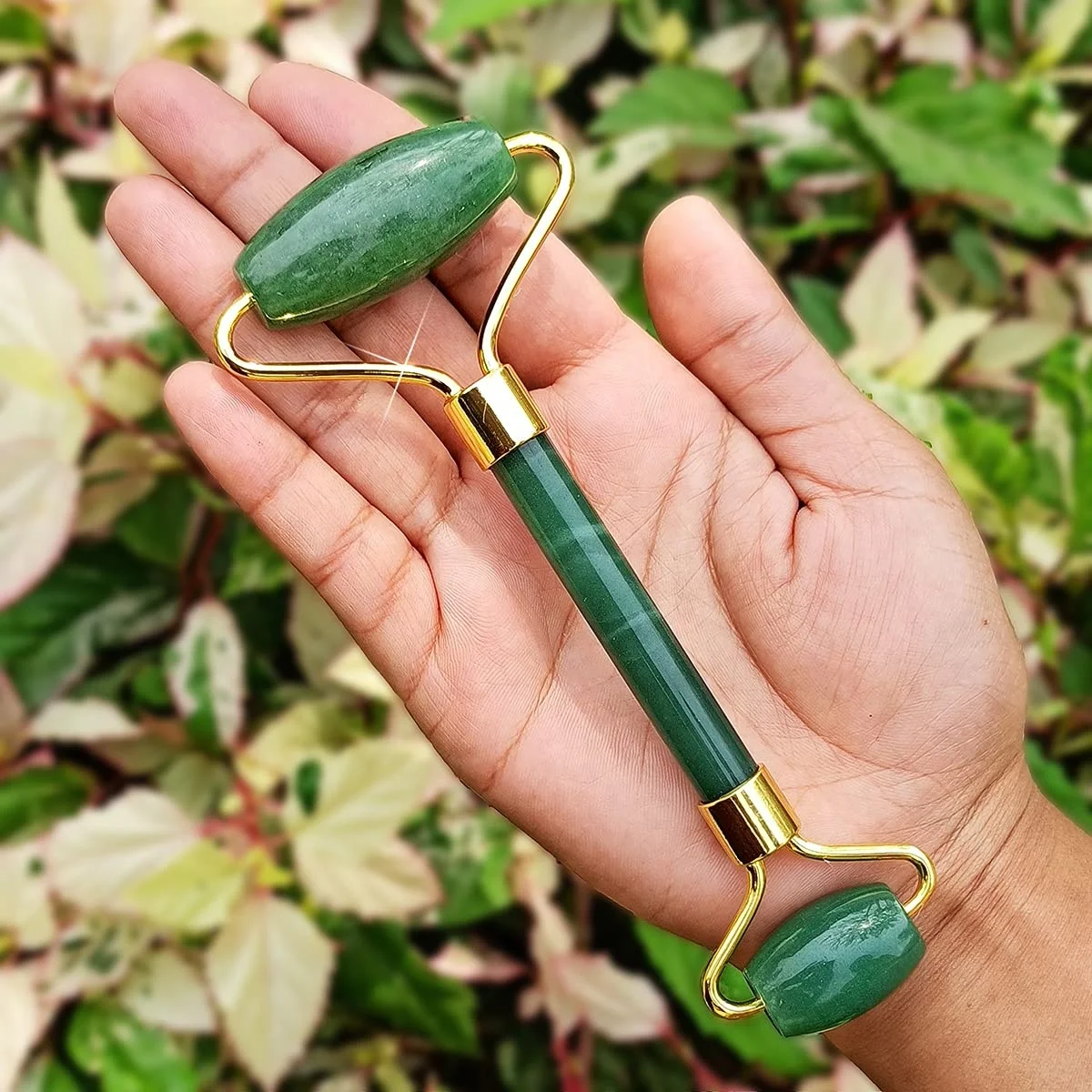 2023 Trendy Natural Stone Crystal Face Massager Rose Quartz Amethyst ...