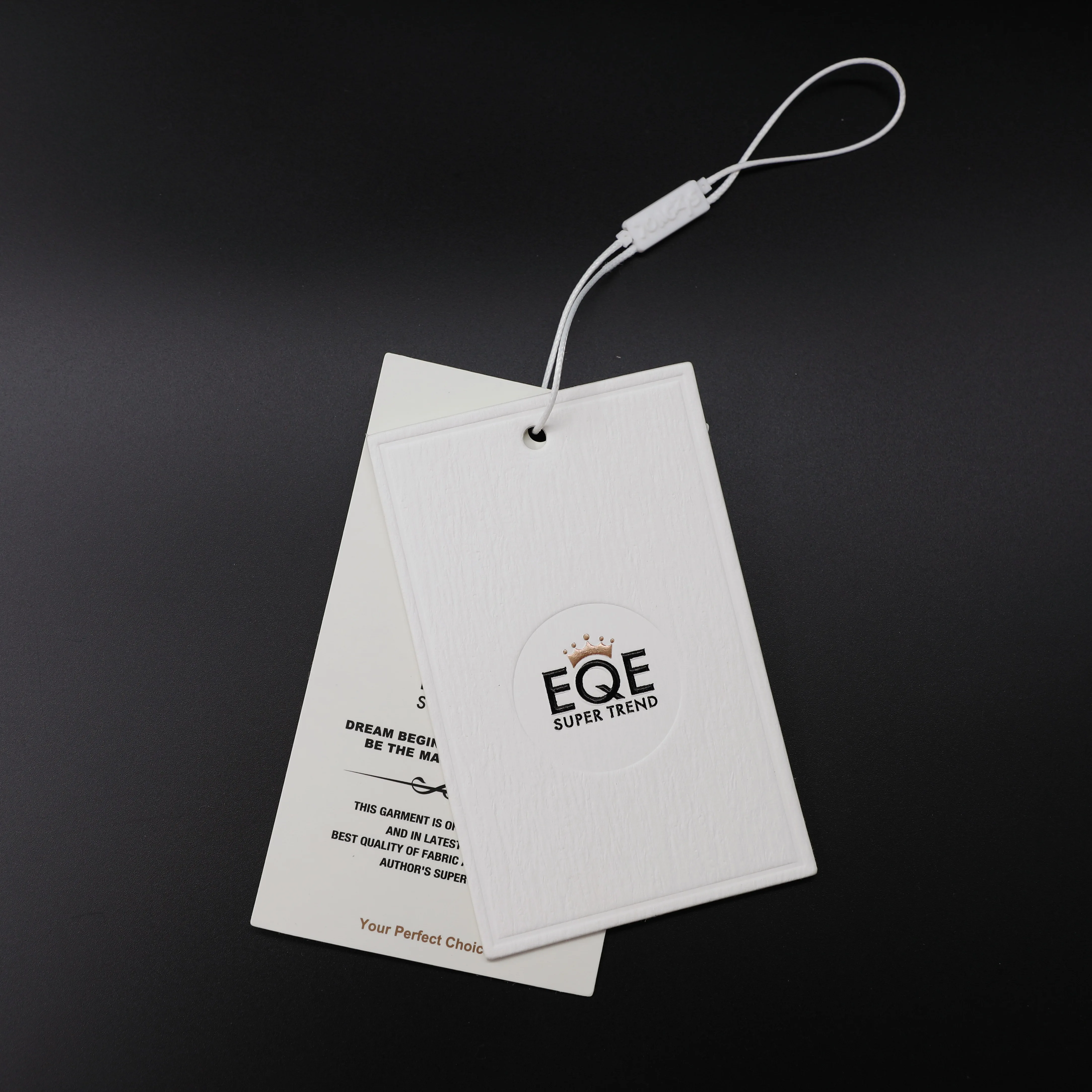 Garment Labels Embossed Etiketter Etiquetas Branded Swing Paper Hang ...
