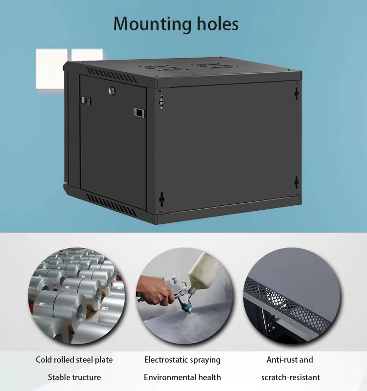 Network Enclosure Network Cctv Server Rack Cabinet 19 Wall Mounted 9u ...