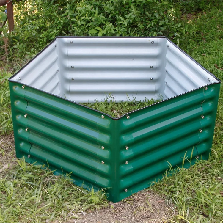17'' Tall Pentagon Metal Modular Corrugated Raised Garden Bed Kit ...