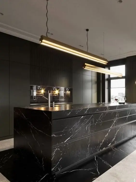 Kejia Custom Modern Design Perfect Kitchen Cabinet With Island Unit ...