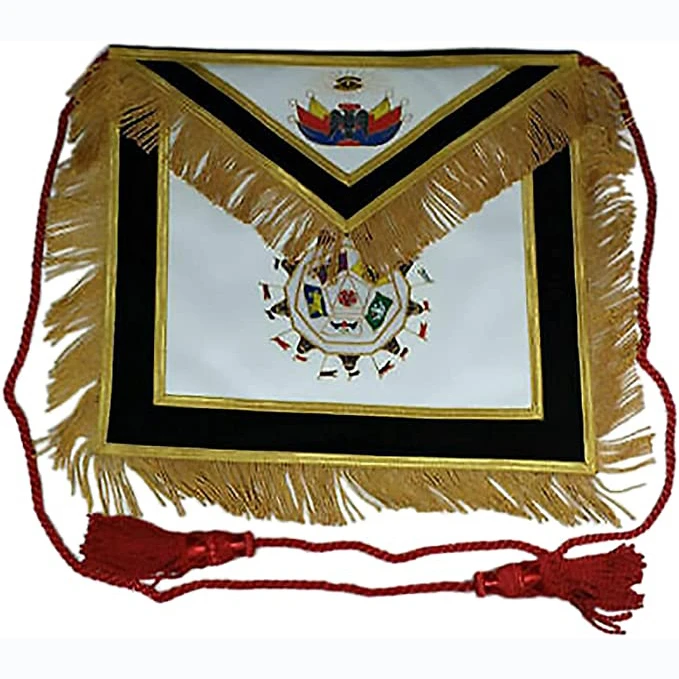 Masonic Master Masons Apron & Silver Working Tools Masonic Chain Collar ...