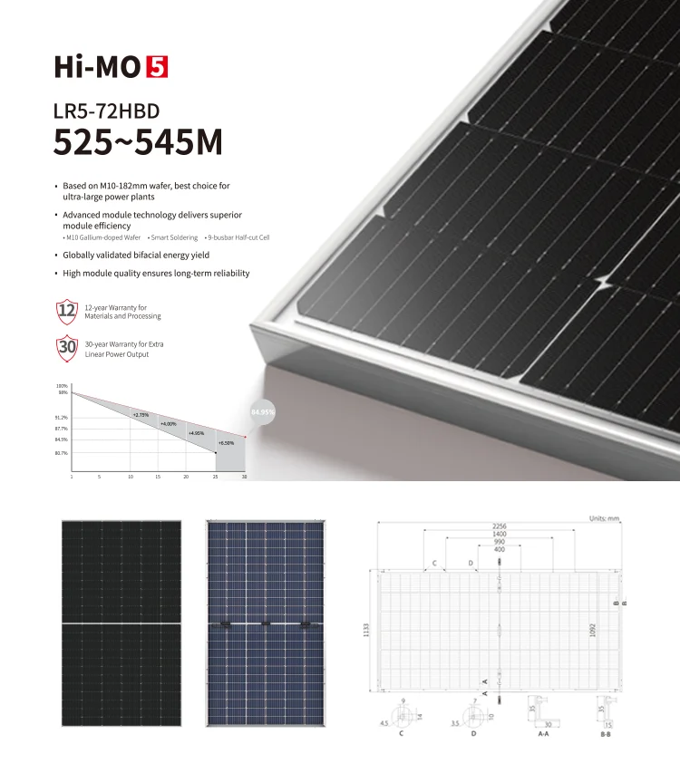 Longi Solar Bifacial Mono Lr5-72hbd 540-555w Solar Panel - Buy Longi Solar Panel,Bifacial Mono ...
