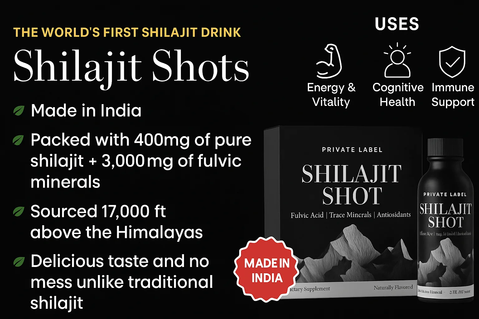 Himalayan Shilajit Resin Herbal Extract Powder Capsule Liquid Shot ...
