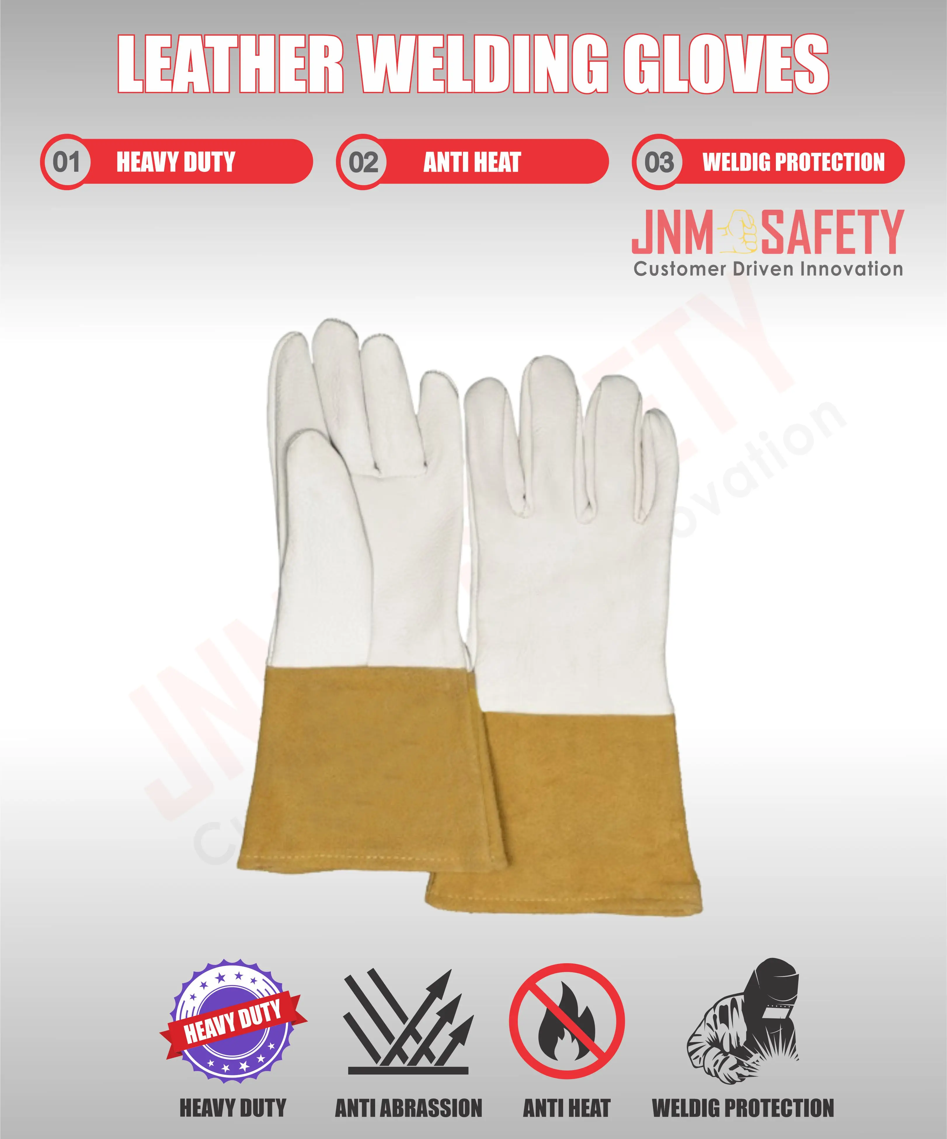 Most Popular High Performance Goat Grain And Cow Split Leather Tig ...