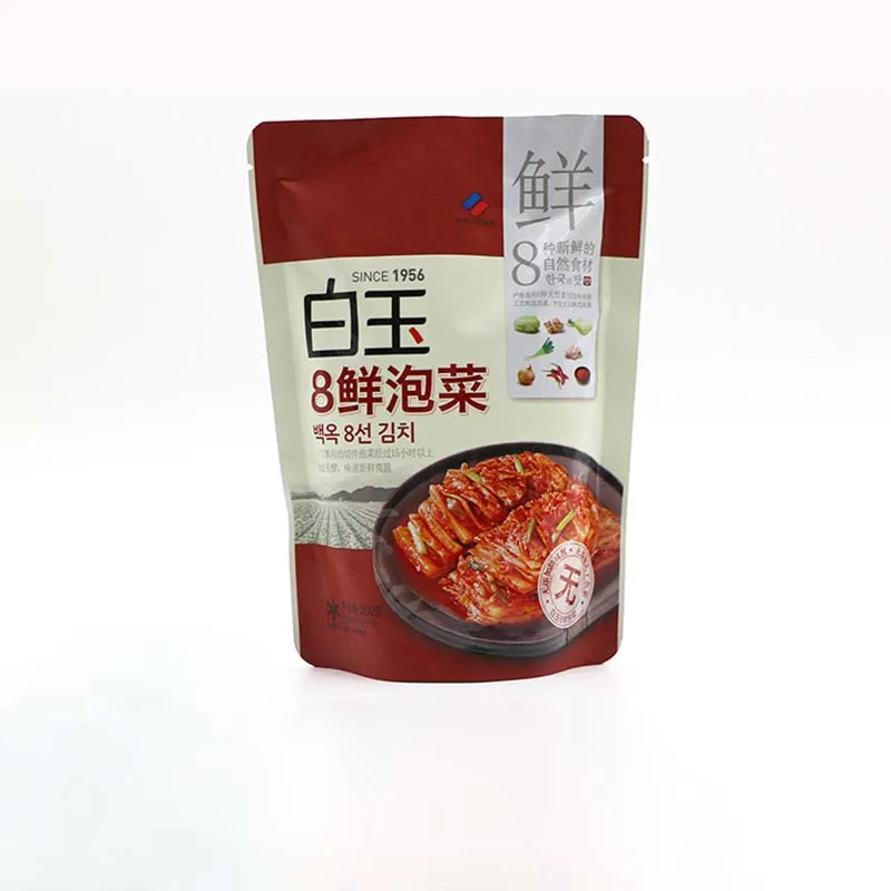 Laminated Zipper Bags Flat Bottom Stand Up Pouch Food Pouches Kimchi ...