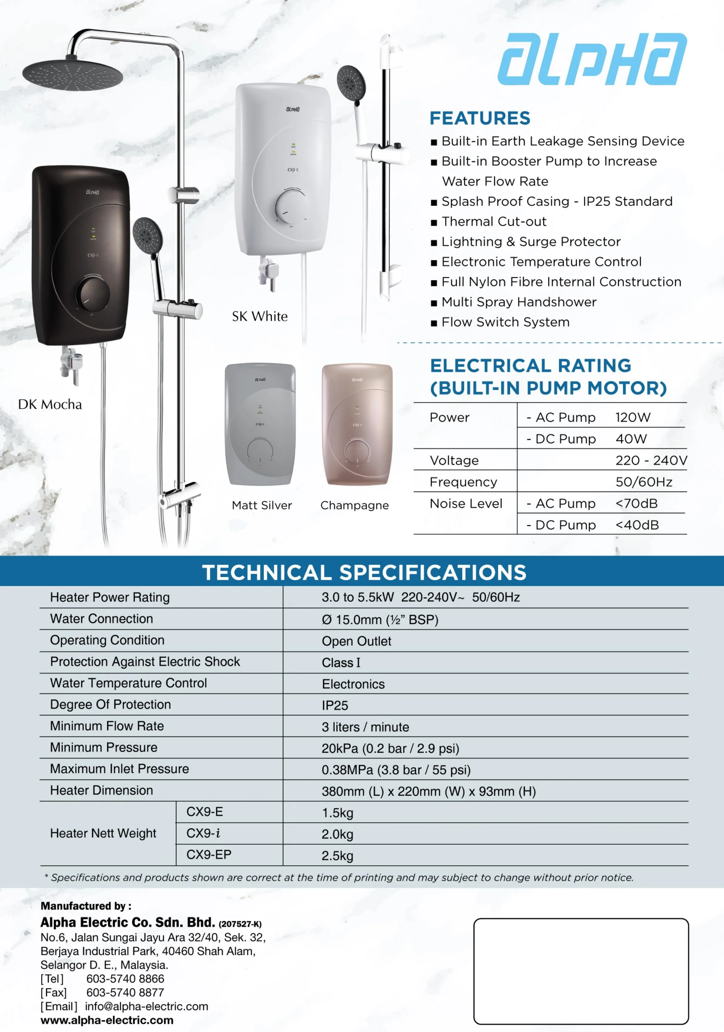 New Wall Mounted Quick Heating Cx9ep Series Tankless Instant Water Heater White Color For ...