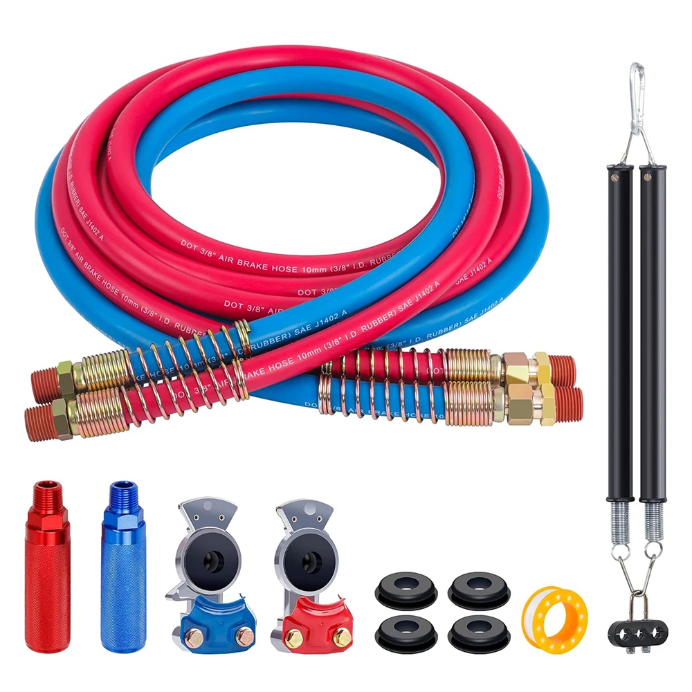 Sae J1402 15/12ft Rubber Semi Truck Air Brake Hose Assemblies For Semi ...
