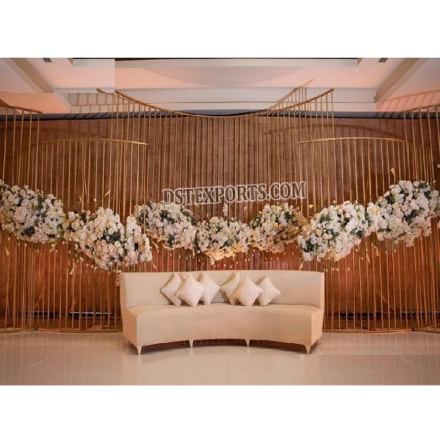 Luxury Wedding Stage Decor Cage Backdrop Wedding Metal Arch Backdrop ...