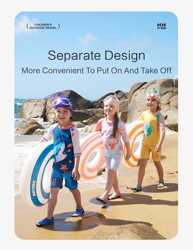 Kocotree Kids Short-sleeved Split Children Swimwear Cartoon Two Piece ...