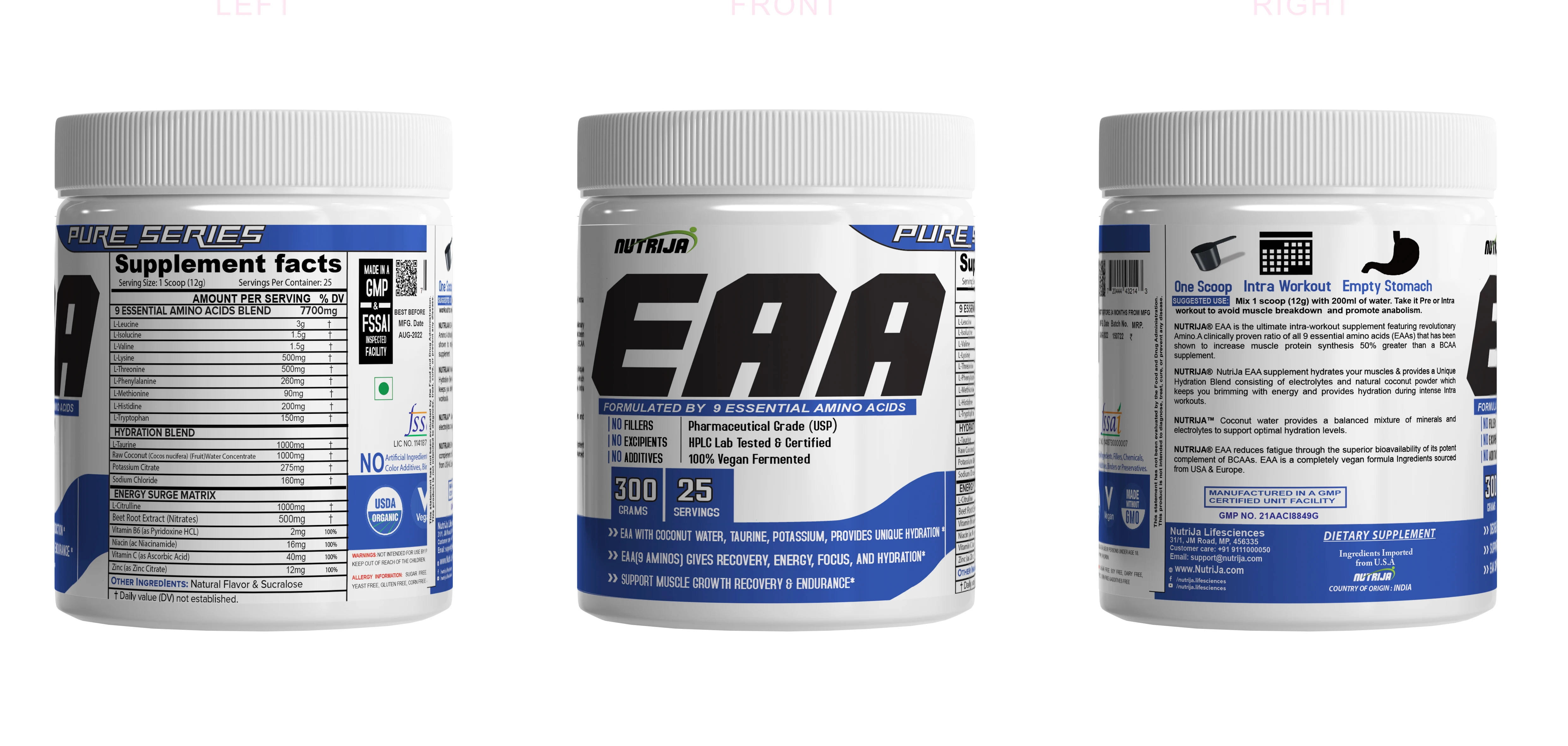 Eaa (essential Amino Acids Powder) 300grams (tangy Orange) - Buy Eaa ...
