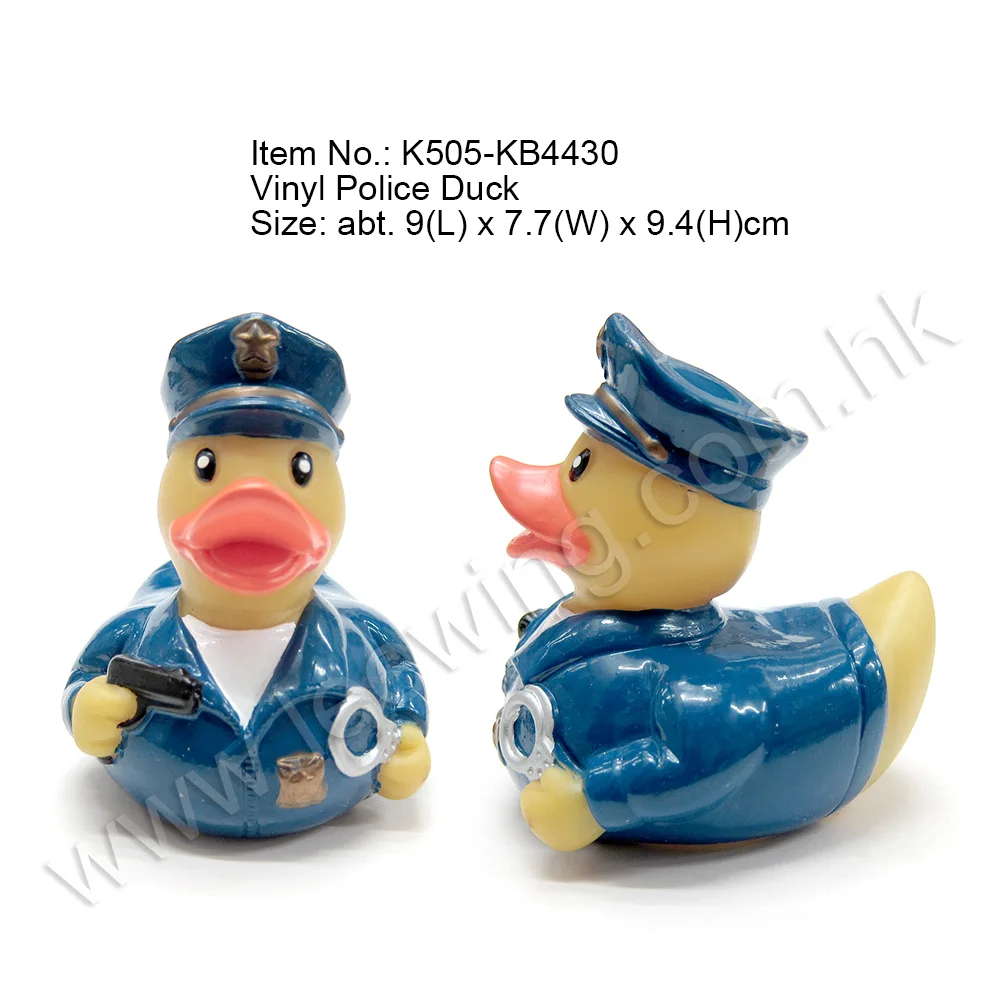 Custom Plastic Professional Police Uniform Yellow Rubber Duck ...