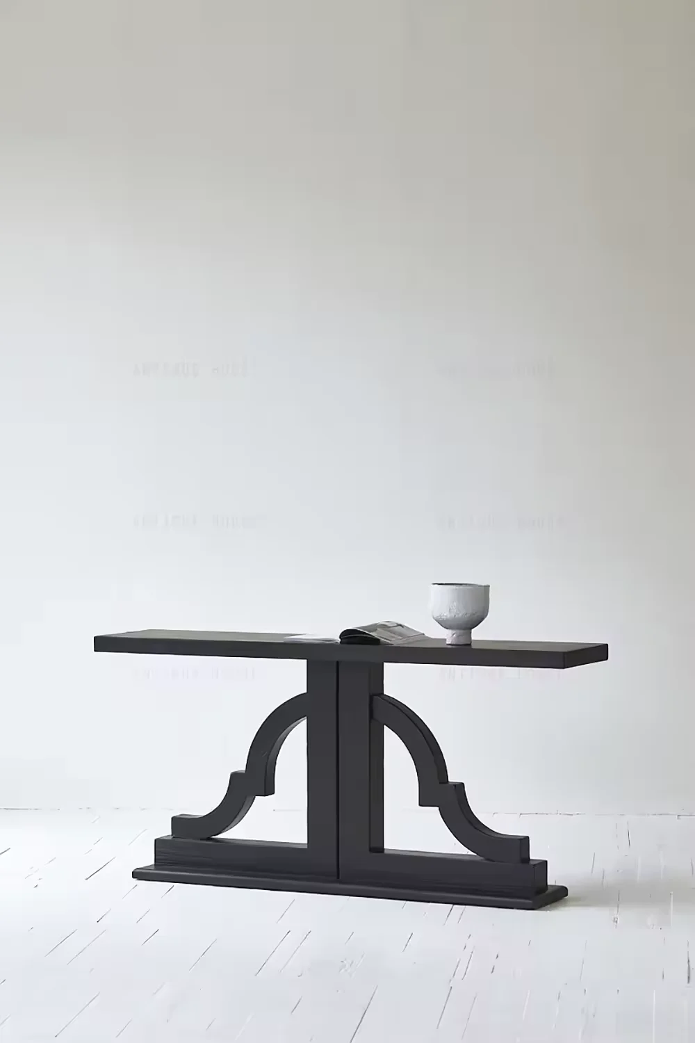 Luxury Vintage Japandi Console Table - Solid Wood Furniture