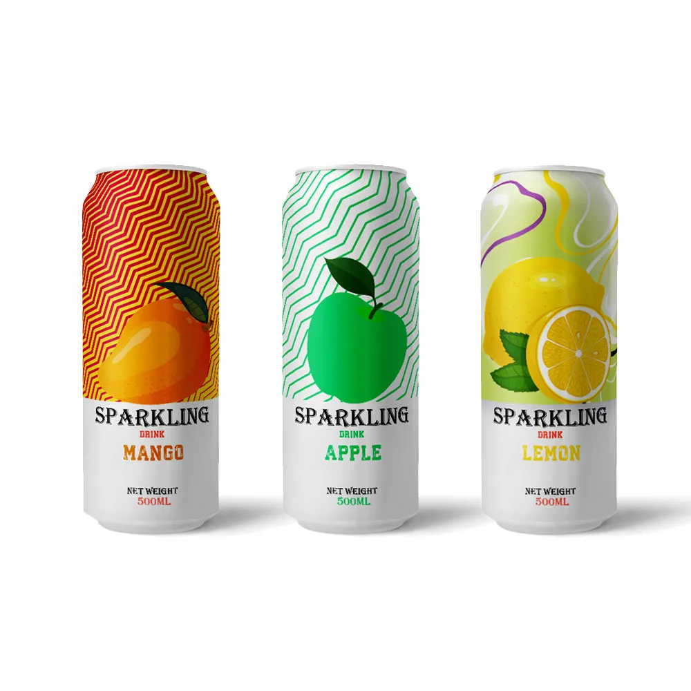 Cheap Price Fruit Juice Sparkling Water Drink OEM Carbonated Drinks in 500ml can - High quality ...