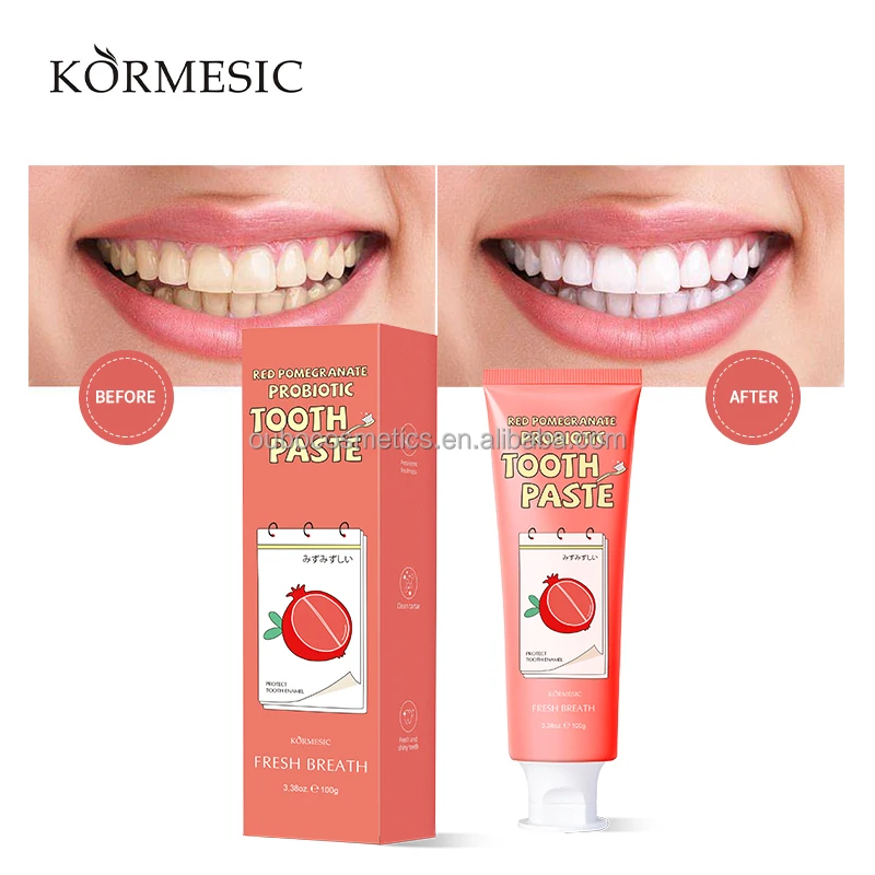 KORMESIC Natural Bamboo Whitening Toothpaste with Probiotics