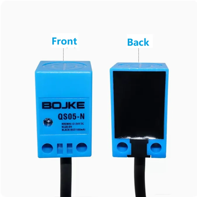 Compact Size Square Type Yellow Proximity Sensor Switch DC 3-Wire ...