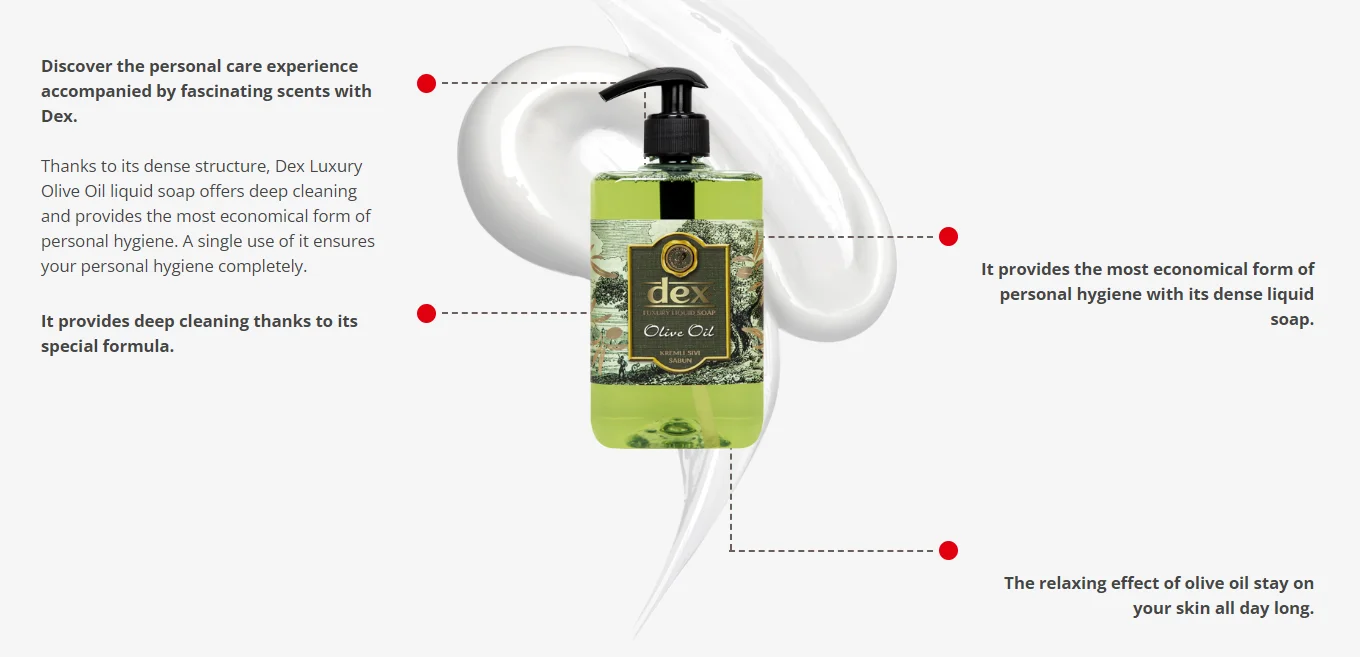 Dex Luxury Series - Olive Oil Liquid Soap 500 Ml Pump Bottles Extra ...