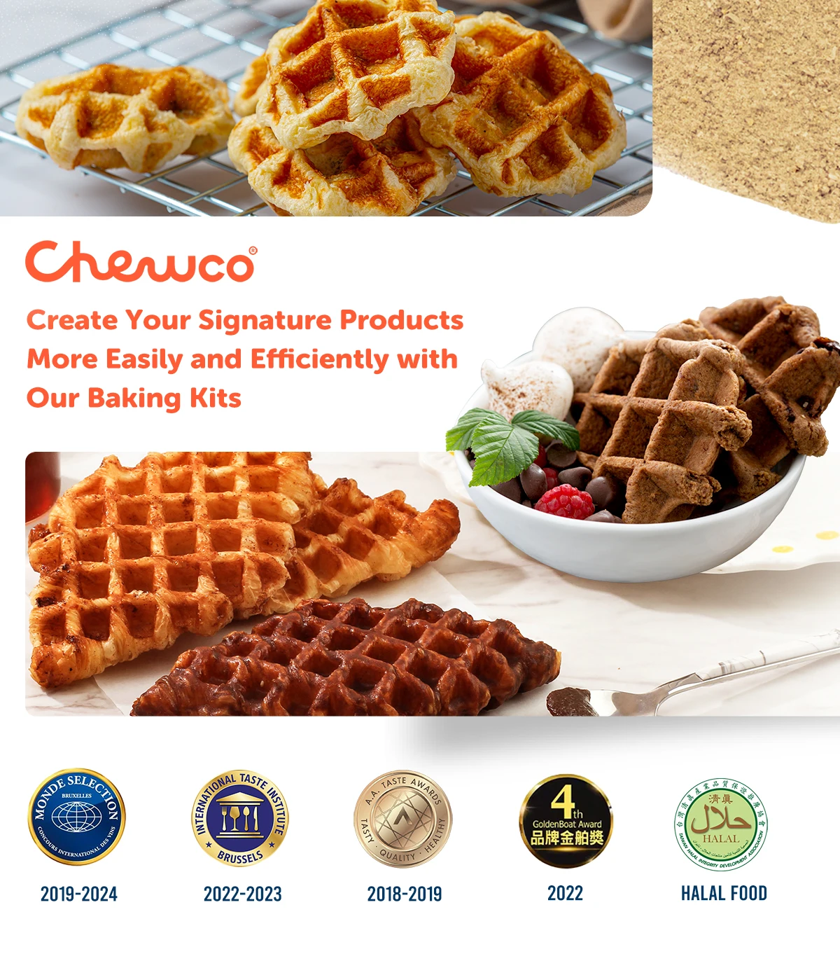 Brussels Waffle Premix Powder in Bag ISO 22000 Certified Discount ...