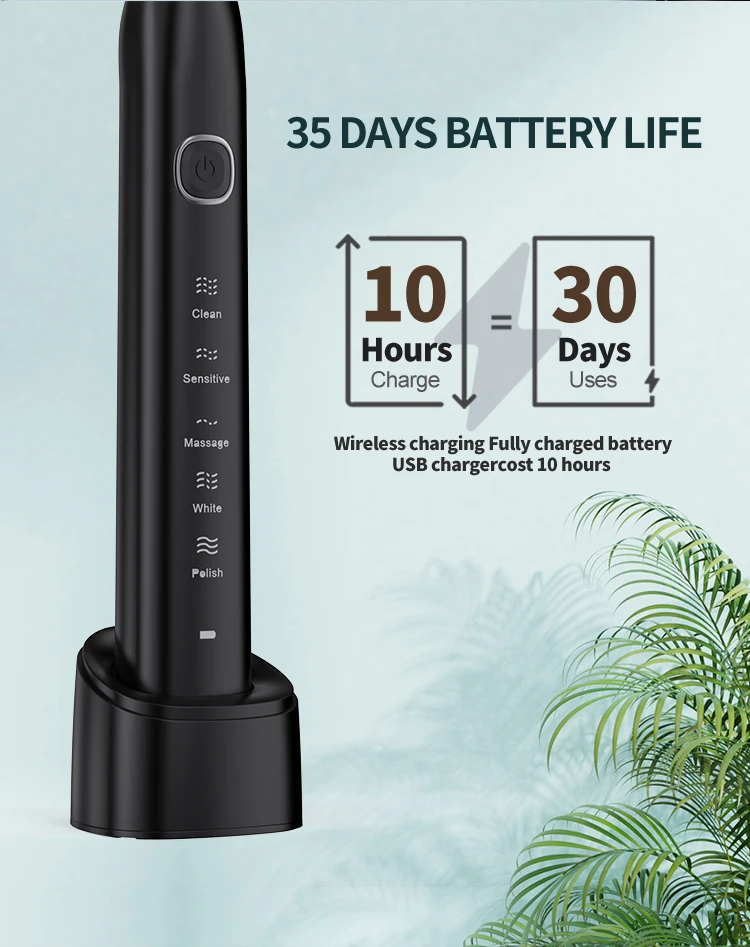 Rechargeable Electric Toothbrush Oral Care Rechargeable Vibrate Smart ...
