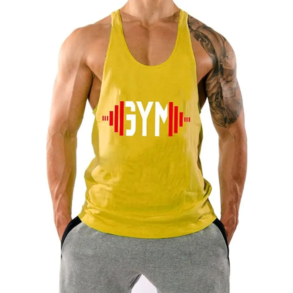High-quality Men's Gym Singlets/vest Y-back Stringer Fitness ...