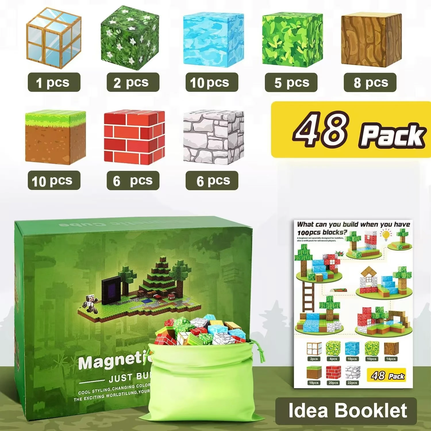 DIY Magnetic Block Puzzle Construction Set Industrial Magnet Permanent ...