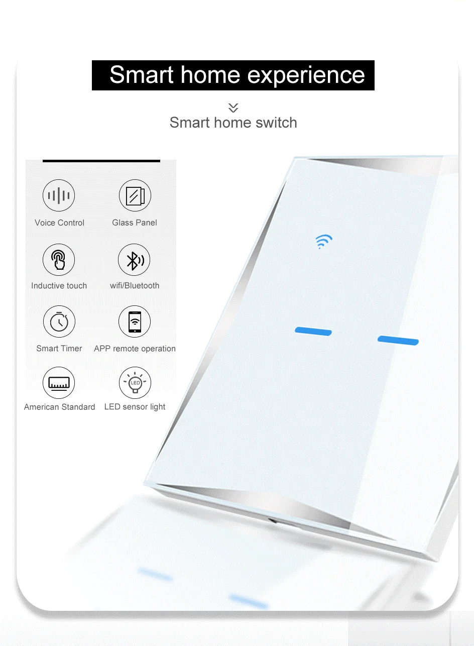 Langyeao Eu/uk Standard Wifi Tuya Zigbee Homekit Smart Switch Wireless ...