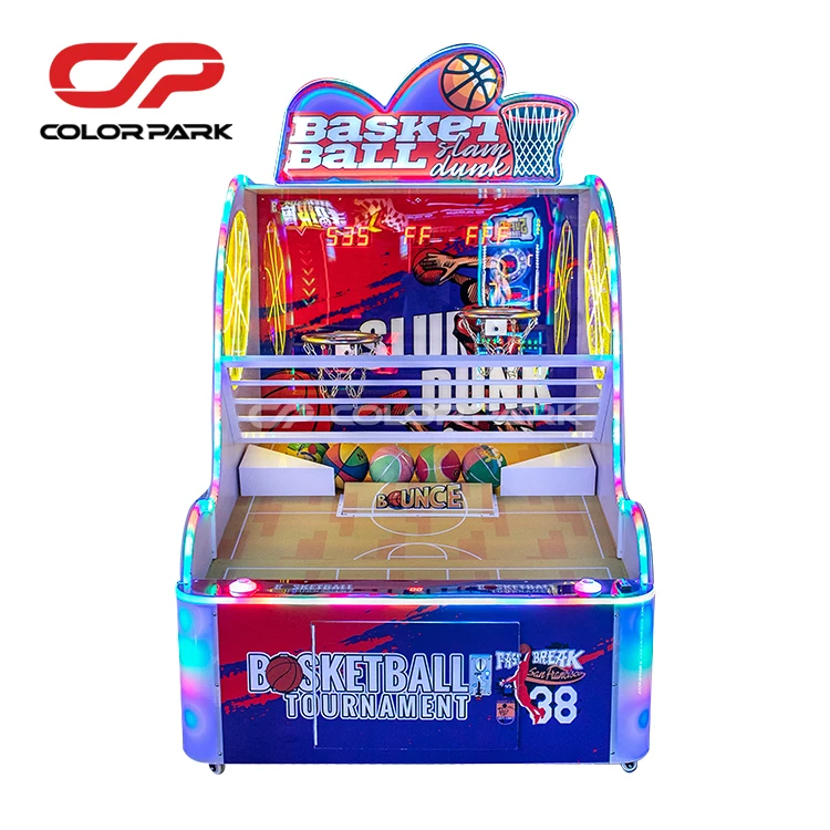Colorful Park Coin-operated arcade basketball game machine indoor ...