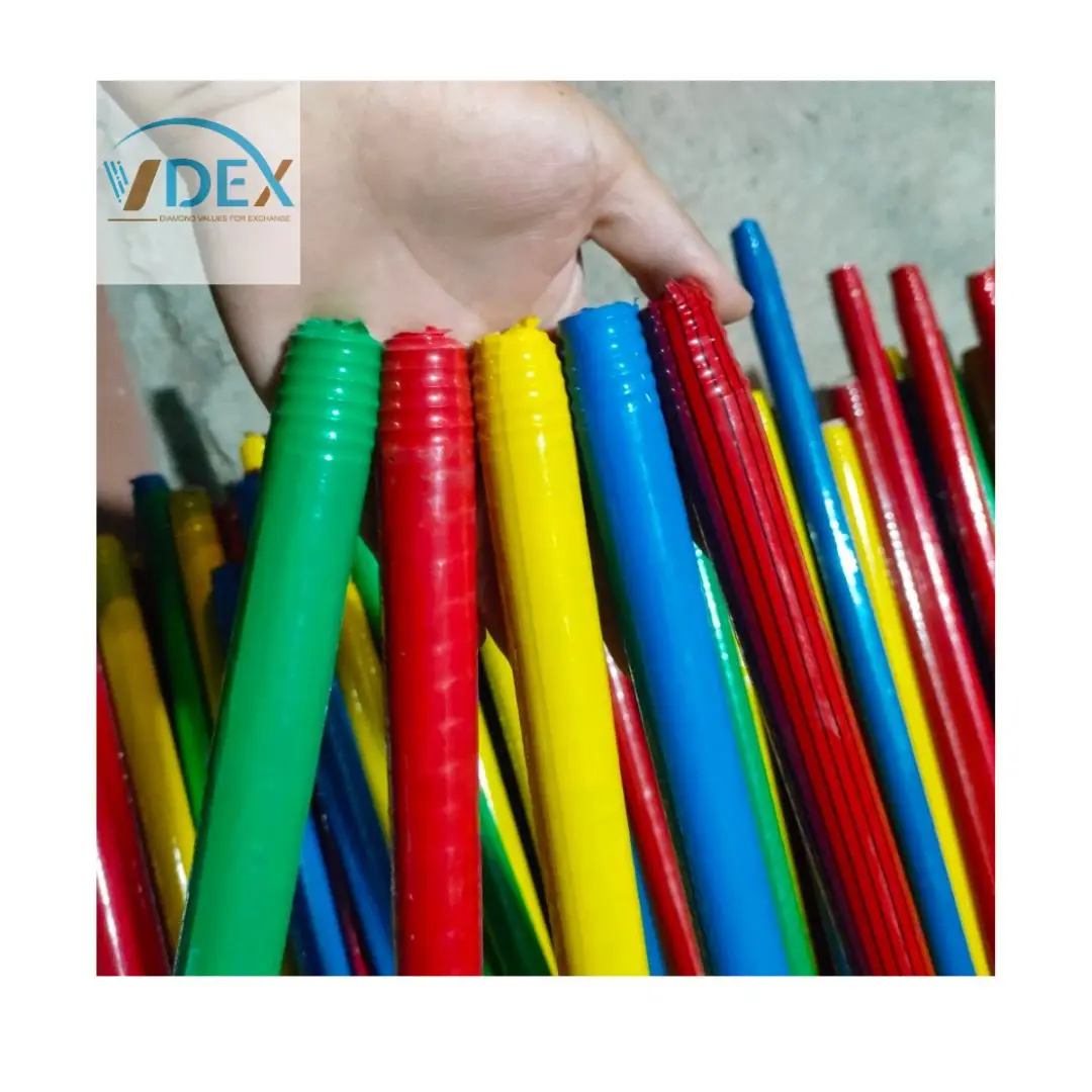 Best Selling 120 cm 70cm Length Wooden Mop Stick with Italian Screw PVC ...