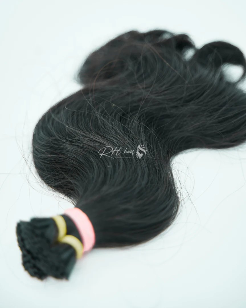 Cambodian Raw Vietnam Hair Double Drawn Burmese Curly I Tip Human Hair ...