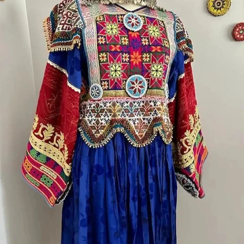 Afghan 2024 Kuchi Dress With Handmade Tribal Traditional Embroidered ...